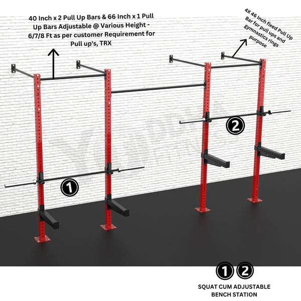 Wall Mounted CrossFit Rig - 14 Ft - Yoddha Fitness Inc